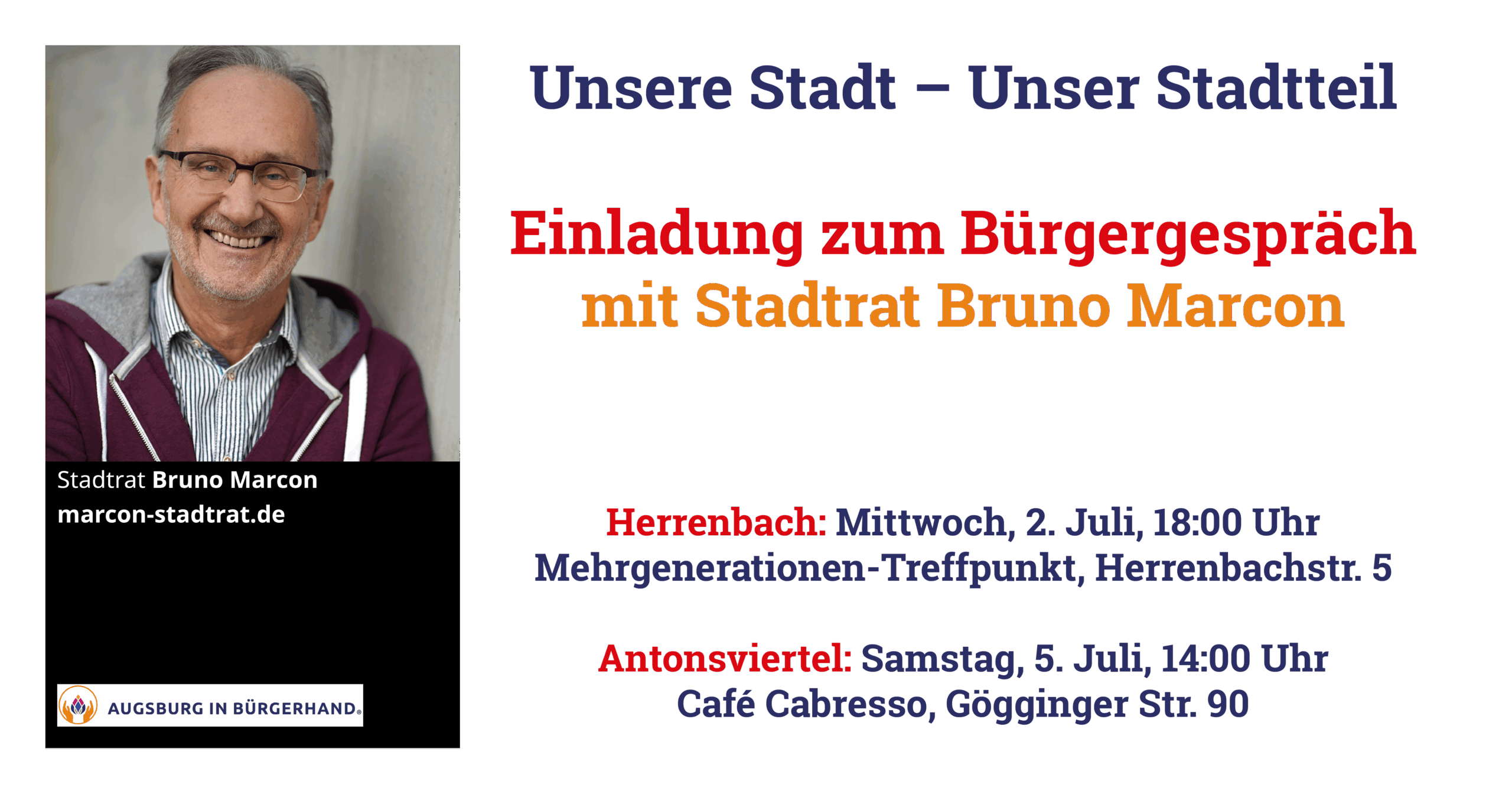 Unsere Stadt – Unser Stadtteil: Bürgergespräch mit Stadtrat Bruno ...